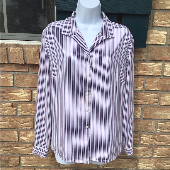 Covington | Tops | Covington Button Down Blouse Sz L | Poshmark